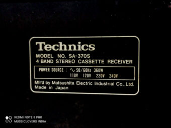 Buy Vintage TECHNICS SA-370S CLASSIC VINTAGE STEREO DECK N RECEIVER ...